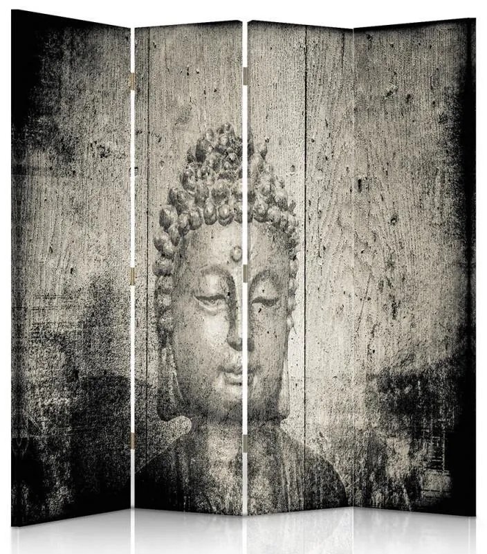 Ozdobný paraván Buddha Zen Spa - 145x170 cm, čtyřdílný, obustranný paraván 360°
