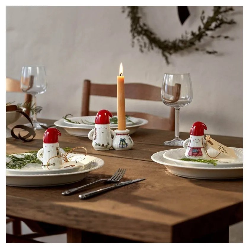 Keramický svícen s vánočním motivem Hammershøi Christmas Father Elf – Kähler Design