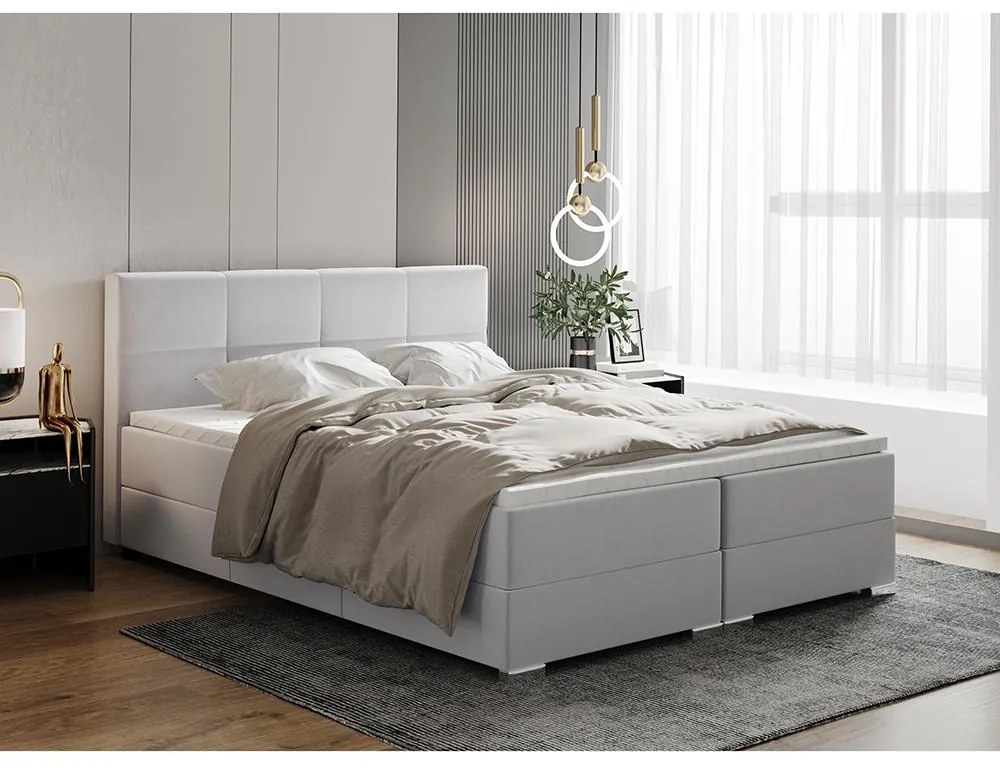 Kontinentální postel dvoulůžko BOXSPRING ARDEN + topper v ceně | 160x200 | VÝBĚR TKANIN