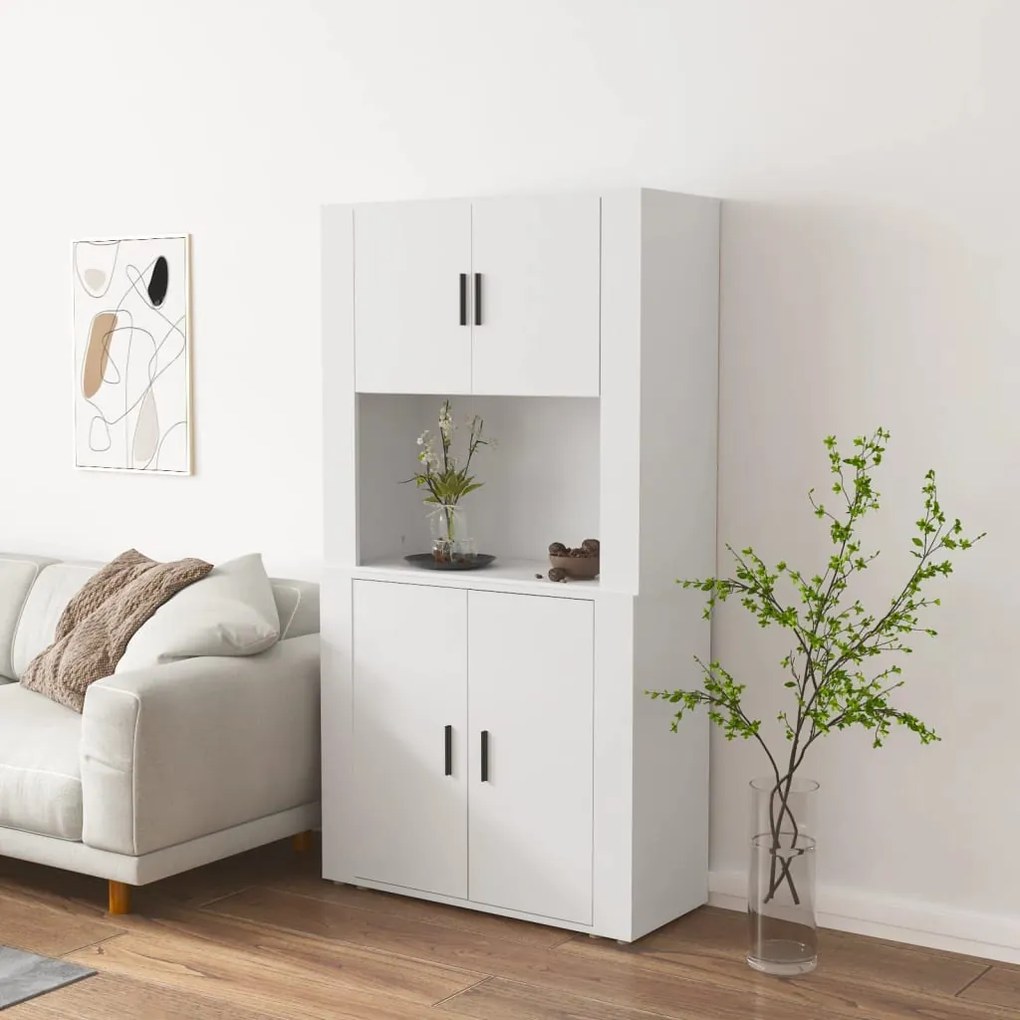 Skříň highboard bílá kompozitní dřevo