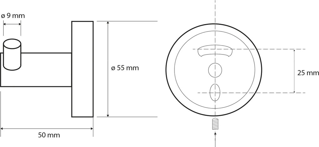 Sapho Sapho, X-ROUND COPPER dvouháček, měď mat, XR202PG