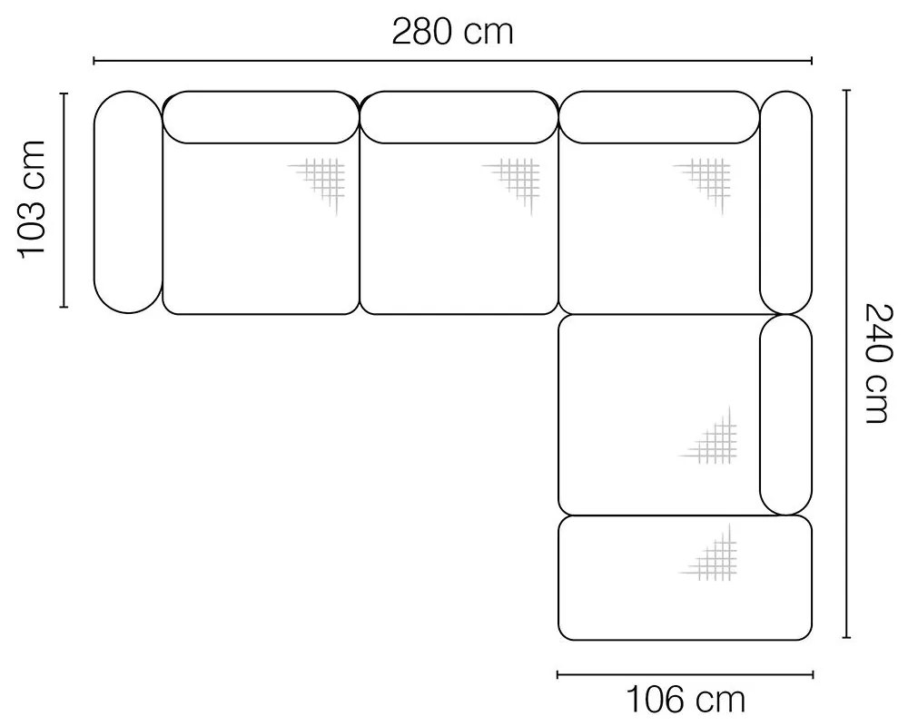 Sedací souprava AREZZA | 280x240 | nerozkládací | VÝBĚR TKANIN