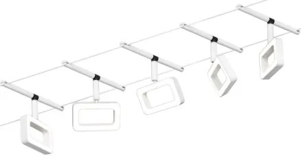 Paulmann 94483 - SADA 5xLED/4,8W Kompletní lankový systém FRAME 230V bílá