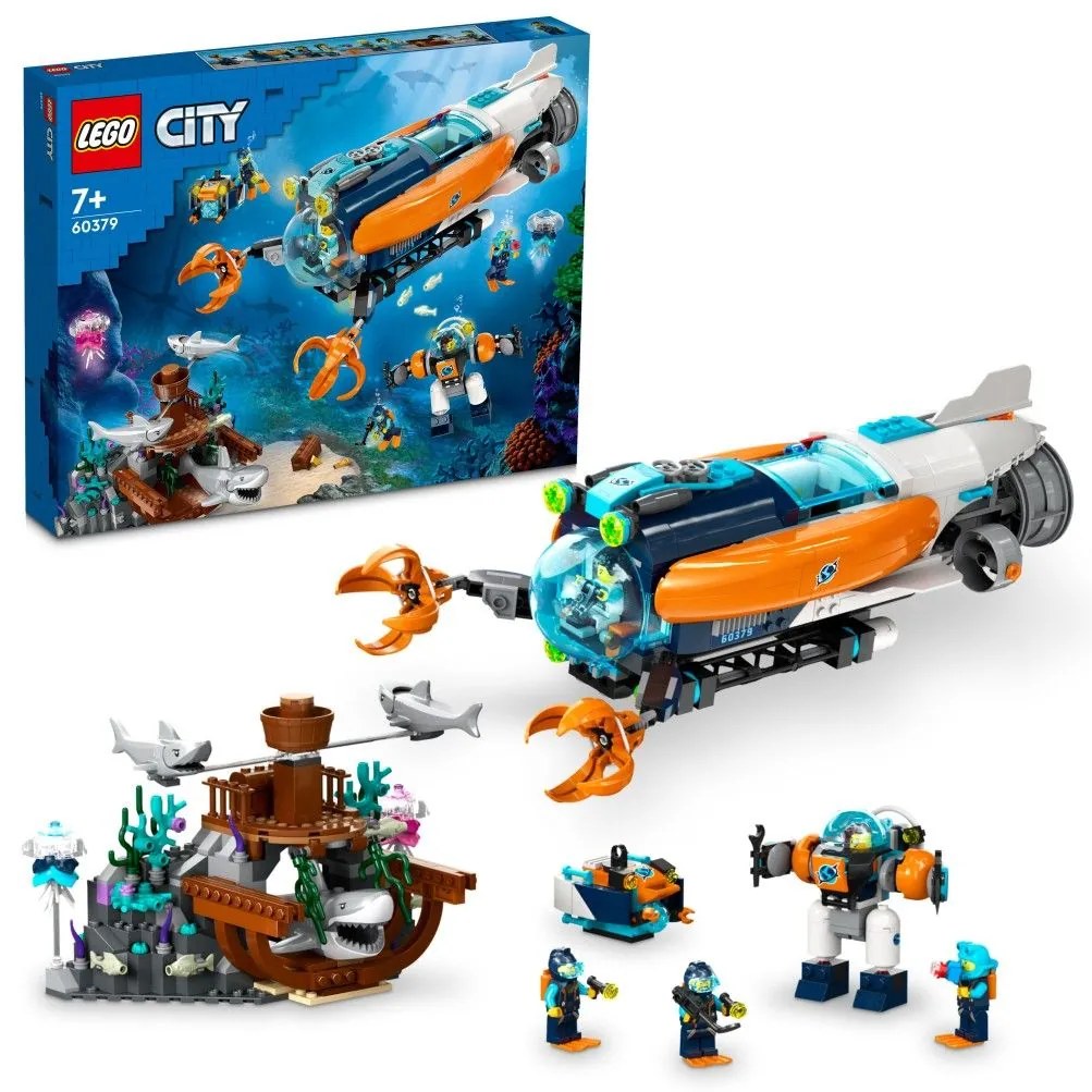 Lego stavebnice lego city 60379 hlubinná průzkumná ponorka