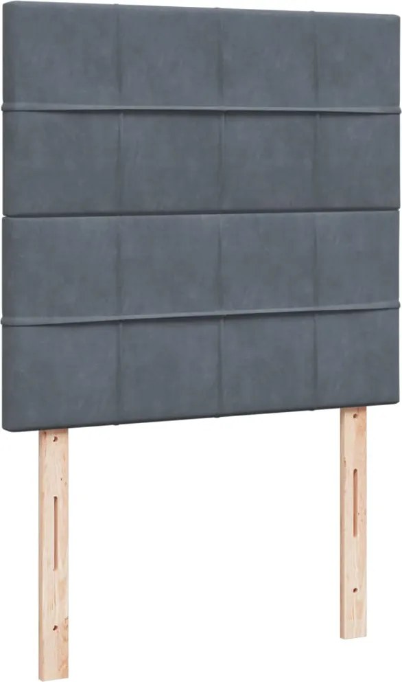 Box spring postel s matrací tmavě šedá 90x200 cm samet 3293111