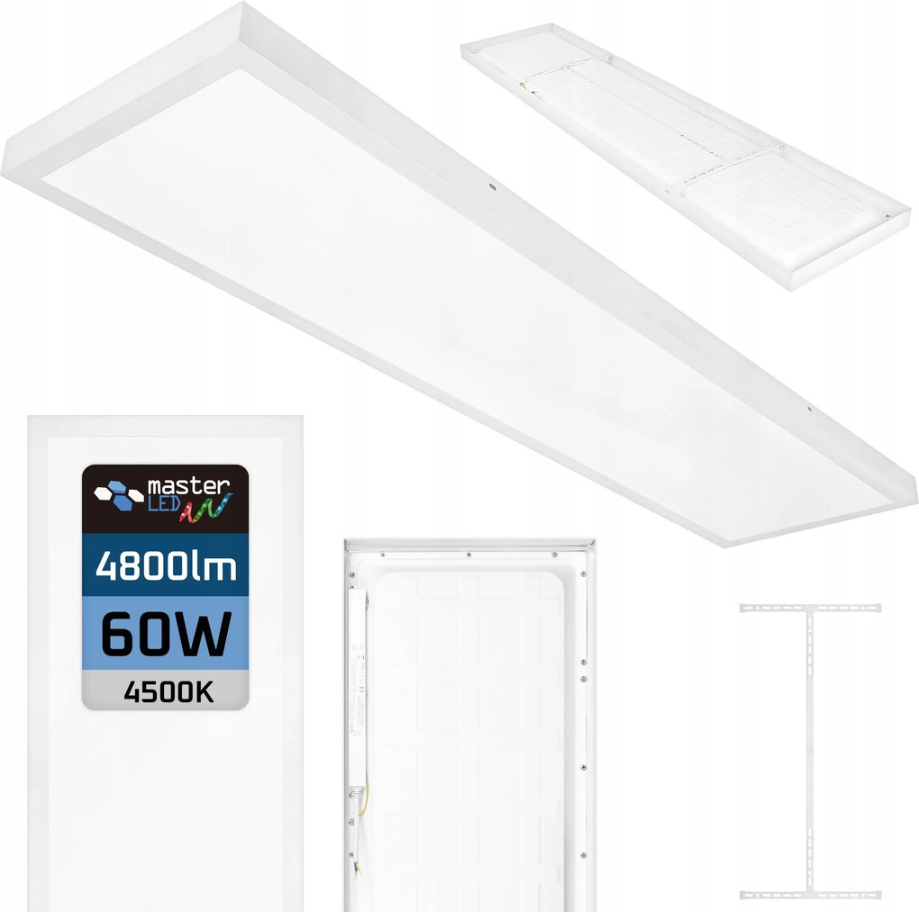 Led stropní svítidlo nástěnný Stropní svítidlo kazetové 120x30cm 4500K bílé