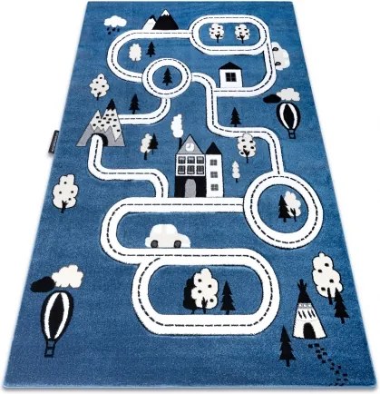 Makro Abra  Dětský kusový koberec PETIT Uličky modrý 200 x 290