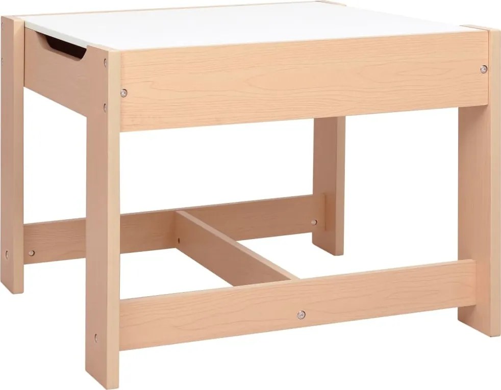 vidaXL Dětský stůl se 2 židlemi MDF [80284] Barva: Bílá