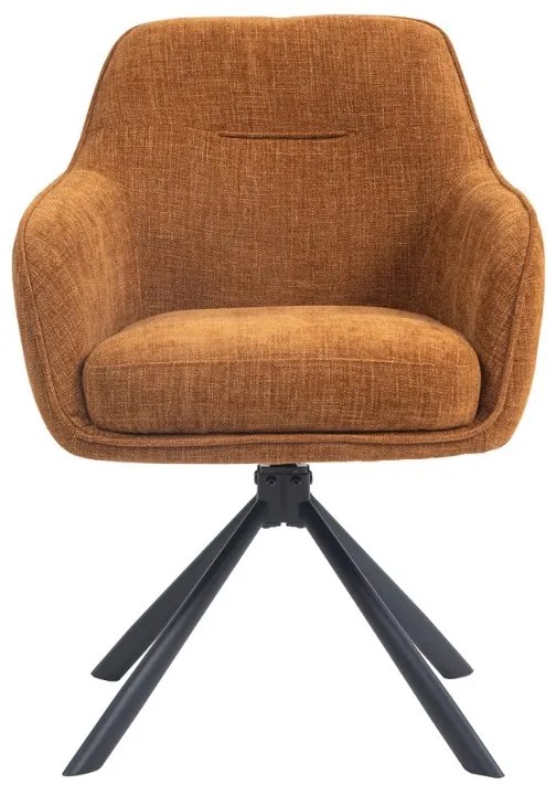 Designová otočná židle Sanjaya skořicová
