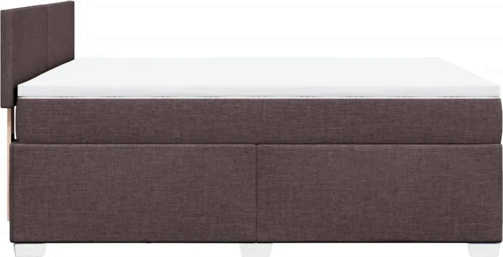 Box spring postel s matrací tmavě hnědá 140x200 cm textil 3285907