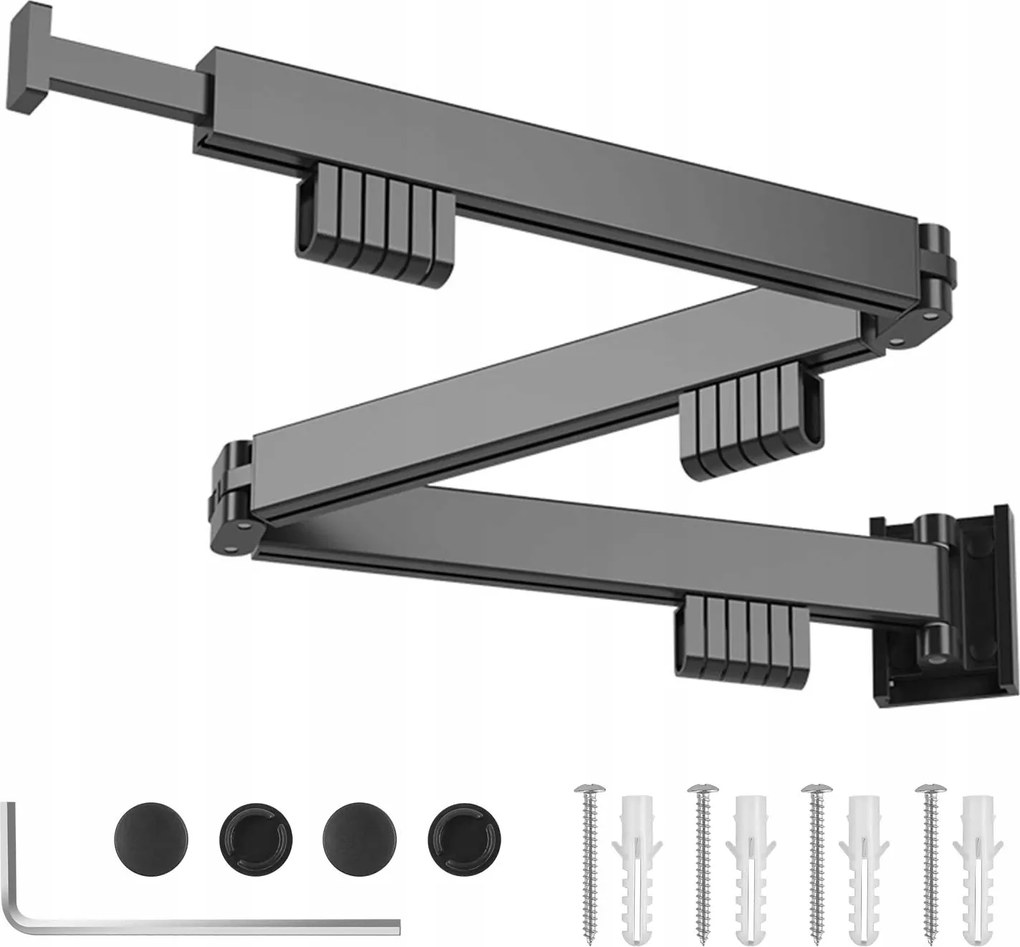 120 CM Věšák Na Oblečení Montovaný Na Stěnu, Skládací Věšák Z Hliníku