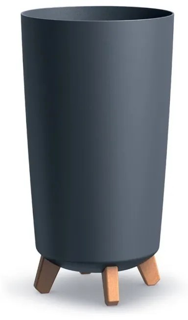 PROSPERPLAST Květináč - GRACIA TUBUS SLIM Průměr: 23,9 cm, Barva: zelená