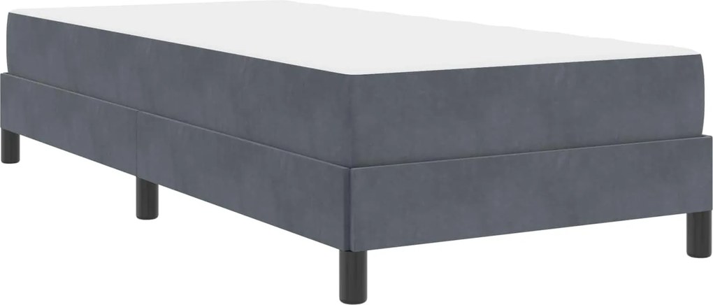 Postel s boxspringem s matrací Tmavě šedá 80 x 200 cm textil 3398654