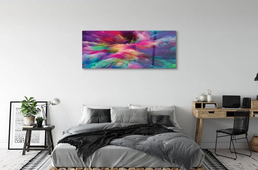 akrylový obraz fraktály barevné 120x60 cm