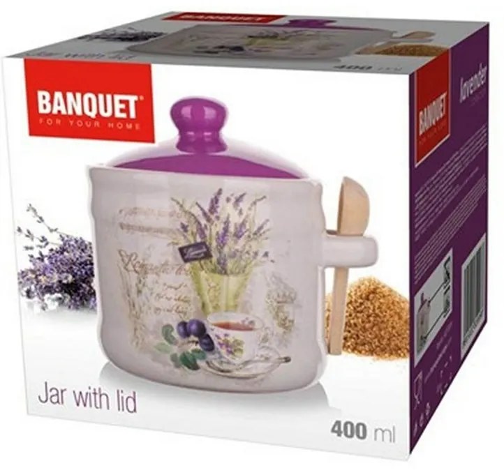 Banquet LAVENDER dóza se lžičkou 60ZF1099 400ml