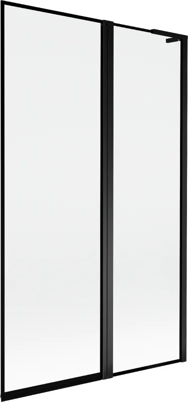 Mexen Mist L, 2-křídlová vanová zástěna, pravá 110 x 150 cm, černý rám, černá - 8A9L-110-011-70-70-P