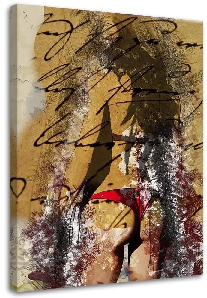 Obraz na plátně Retro žena v bikinách - 70x100 cm