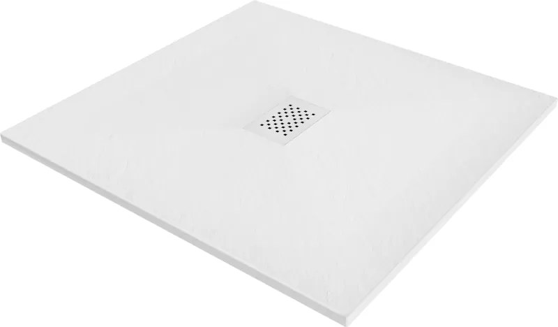 Mexen Hugo, čtvercová sprchová vanička SMC 100 x 100 cm, bílá, bílá krytka, 42101010-W