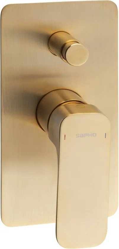 Sapho Sapho, SPY podomítková sprchová baterie, 2 výstupy, zlatá matná, PY42/19