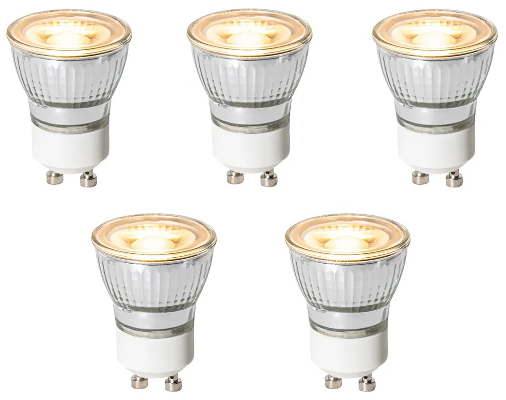Sada 5 GU10 3-stupňových stmívatelných LED žárovek 35mm 4W 220 lm 2700K