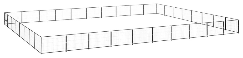 Psí kotec černý 80 m² ocel