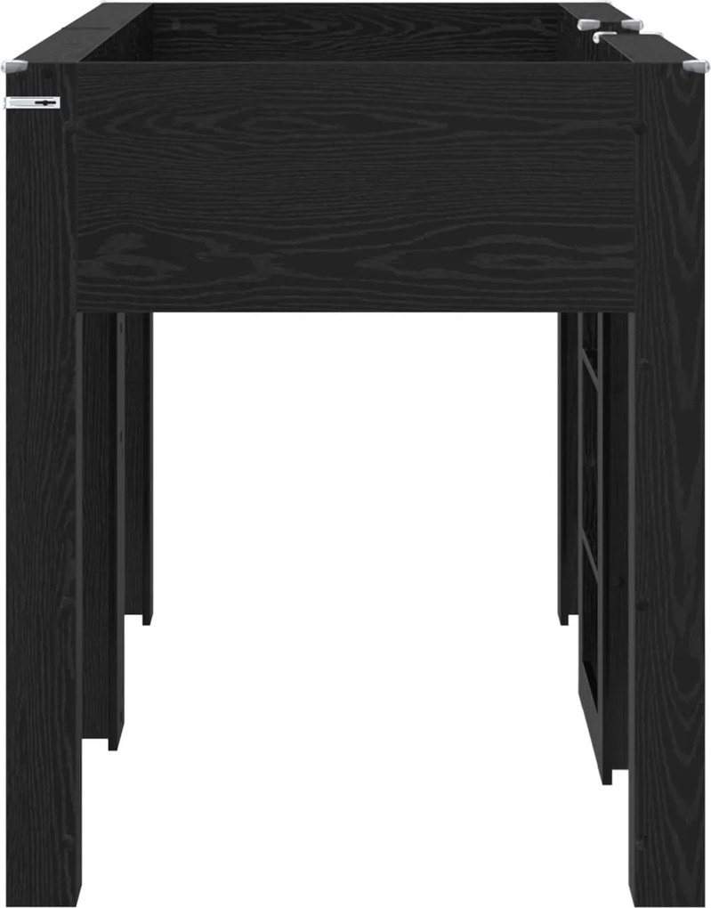 Patrová postel pro děti Černý dub 75 x 190 cm Kompozitní dřevo 3410468