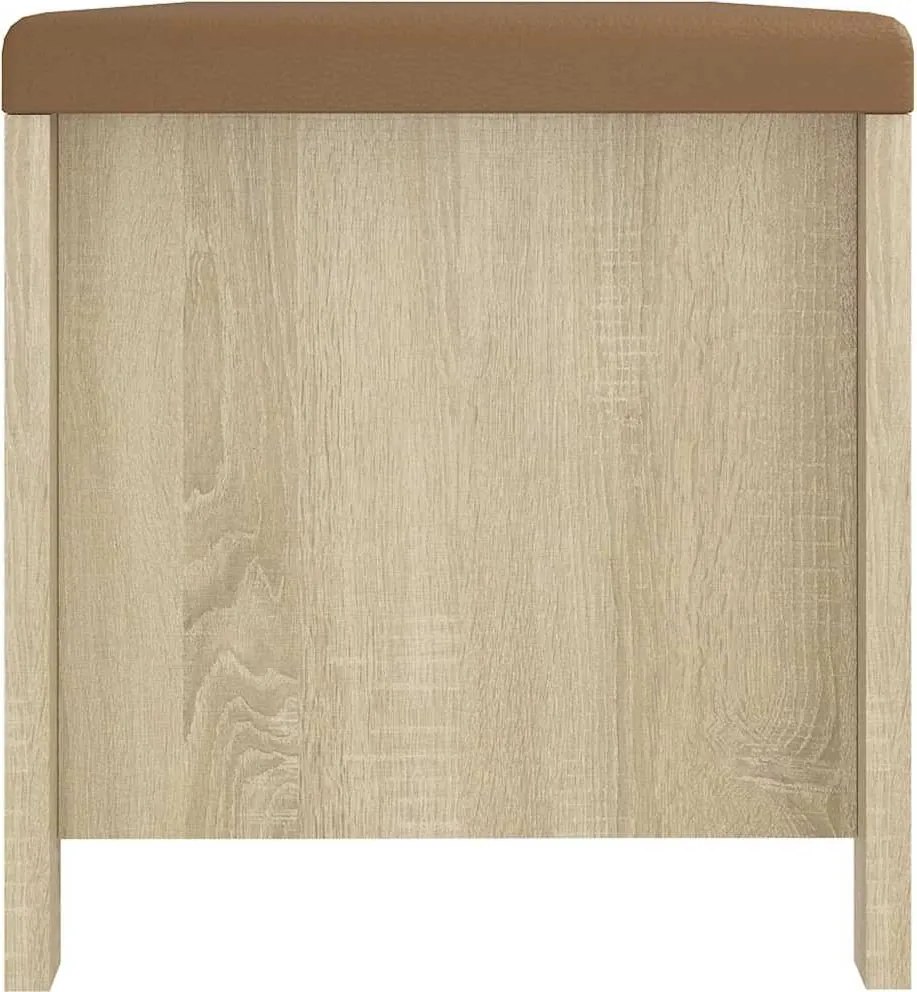 Úložný box s poduškou dub sonoma 105x40x45cm kompozitní dřevo 326771