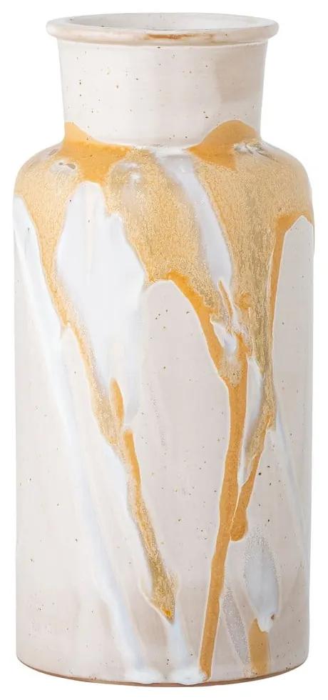 Krémová ručně vyrobená váza z kameniny Savana – Bloomingville