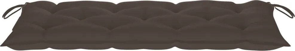 Zahradní lavice s poduškou 120 cm bambus 3063899