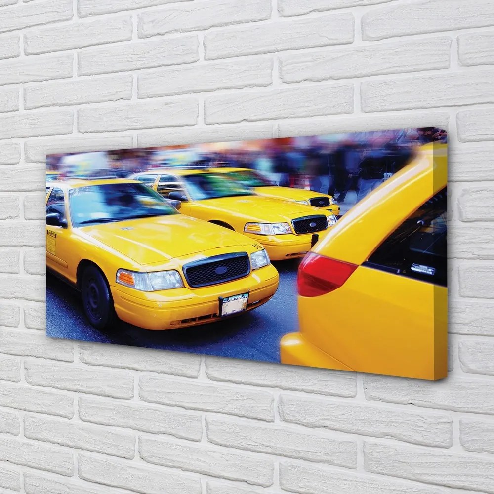 Obrazy na plátně Žlutá taxi City 100x50 cm