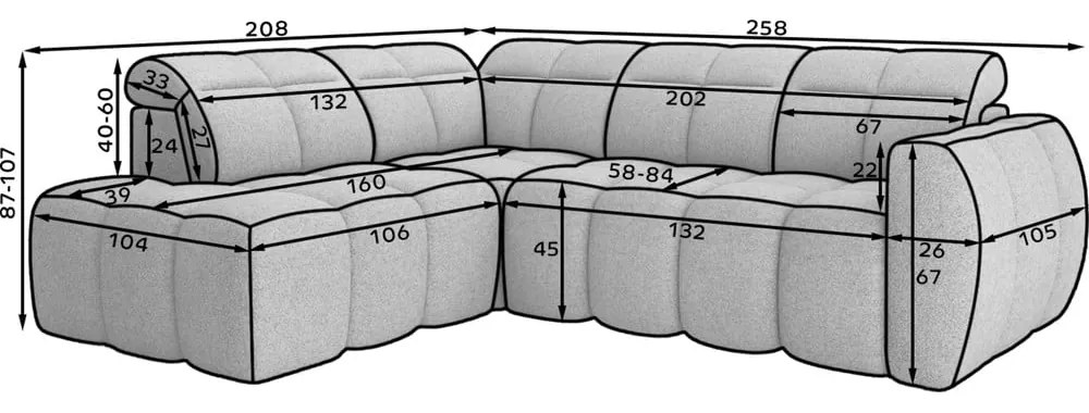 Šedozelená rozkládací/s úložným prostorem rohová pohovka z textilie bouclé (levý roh/do L) Falconn – ELTAP