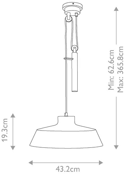 Feiss FE-CANDOR-P - Lustr na lanku CANDOR 1xE27/60W/230V