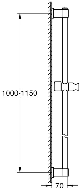 GROHE 26970001 - Sprchová tyč VITALIO UNIVERSAL 1150 mm lesklý chrom