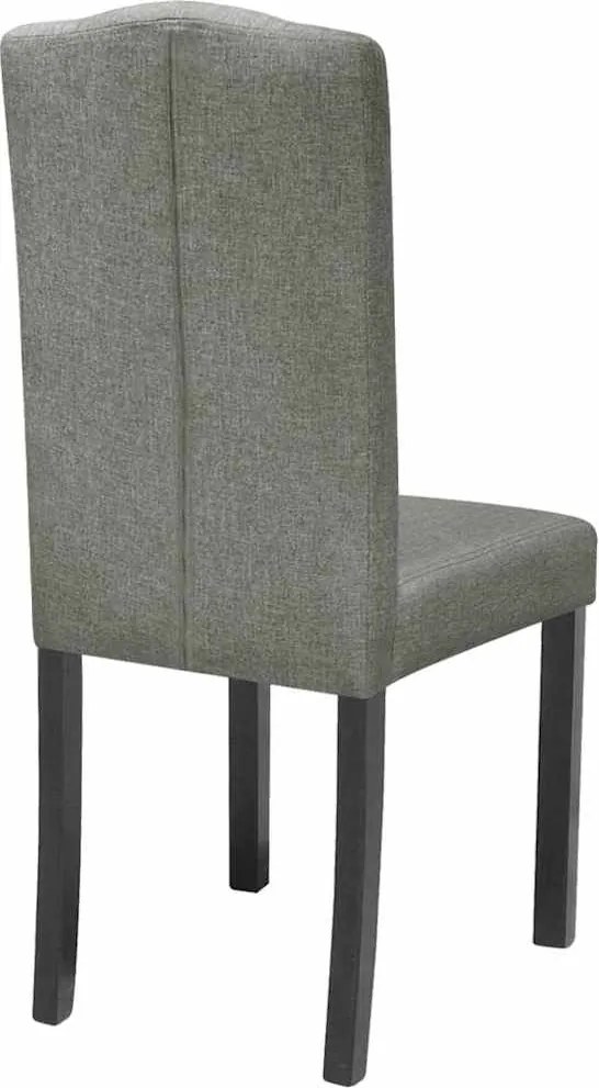 Jídelní židle 6 ks šedé textil 272247