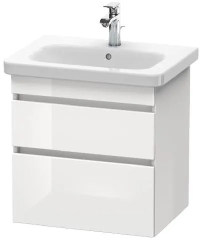Duravit DuraStyle - Umyvadlová skříňka 61x58x45 cm, 2 zásuvky, lesklá bílá DS648002222