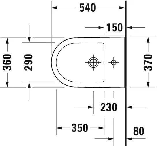 Duravit D-Neo Bidet závěsný, bílá 2294150000