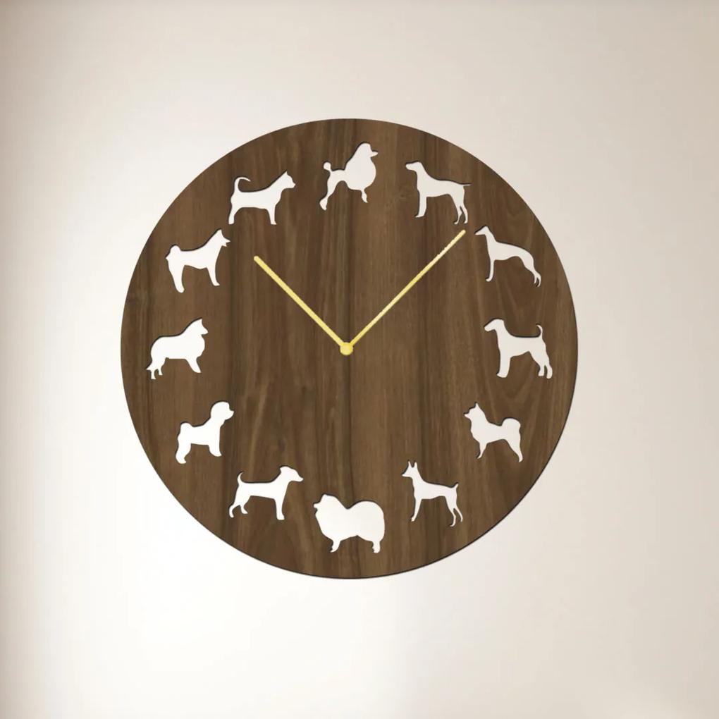 dřevo života Nástěnné PSI hodiny Barevný vzor: Javor, Velikost hodin: 50x50