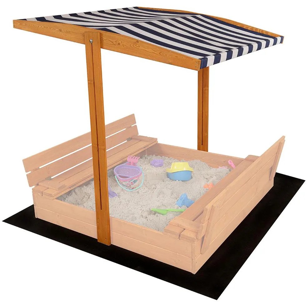 Stříška pro dětské dřevěné pískoviště Baby Mix 120x120 cm modro-bílá