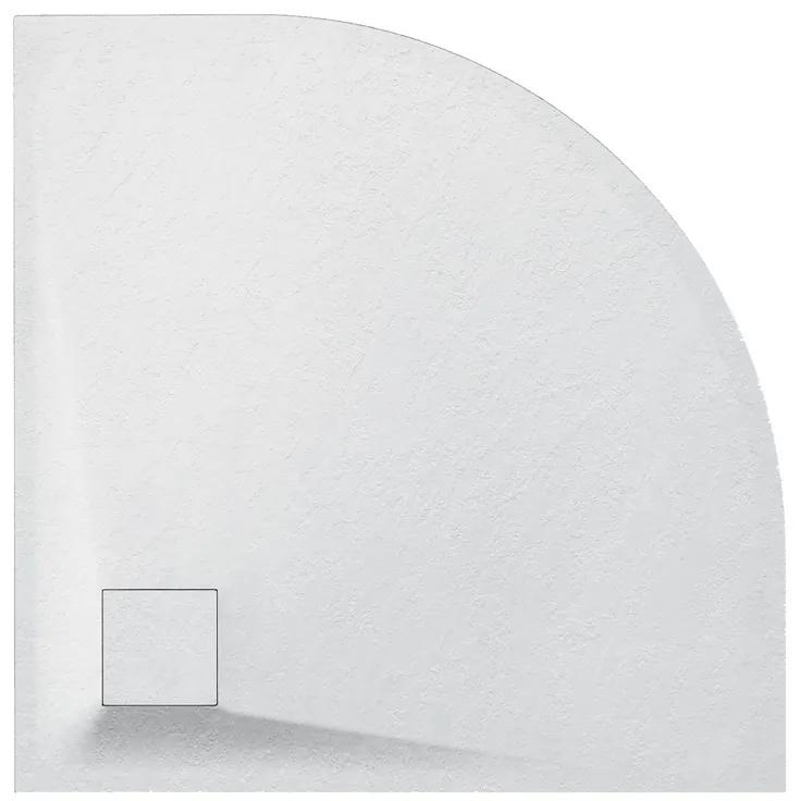 BPS-koupelny Čtvrtkruhová akrylátová sprchová vanička HYD-RSV-ALBA 90x90 bílá