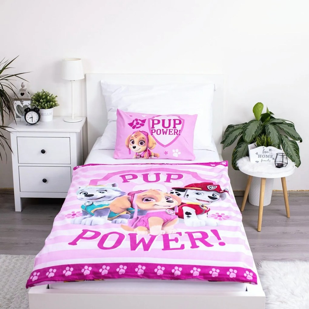 Bavlněné ložní povlečení Tlapková patrola - Paw Patrol - motiv Pup Power - 100% bavlna - 70x90 cm + 140x200 cm