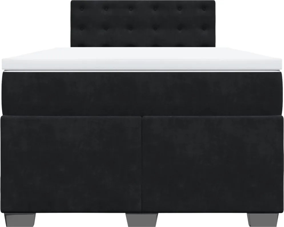 Box spring postel s matrací černá 120 x 190 cm samet 3288572