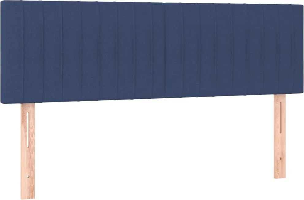 Box spring postel s matrací modrá 140x190 cm textil 3140215