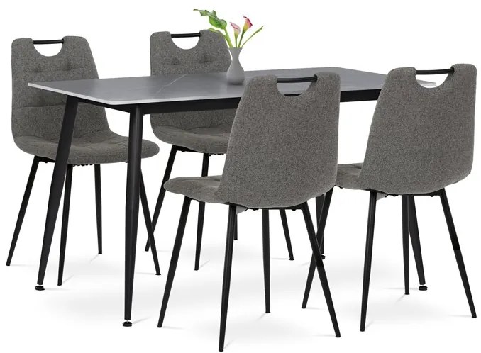 Autronic Jídelní set s 4 židlemi ASE-1001 Barva potahu: Zelená