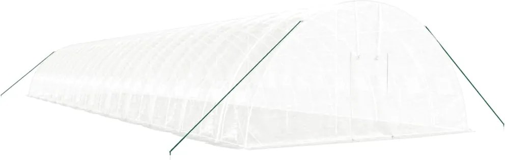 Skleník s ocelovým rámem bílý 144 m² 24 x 6 x 2,85 m 3188126