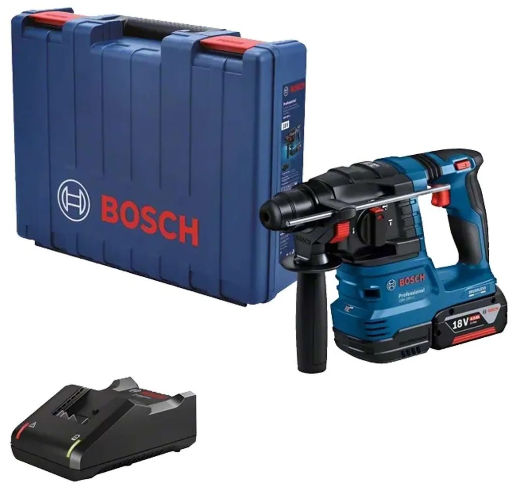 Bosch Nářadí - 18V AKU vrtací kladivo, 1x aku 4,0 Ah, nabíječka 0611924022