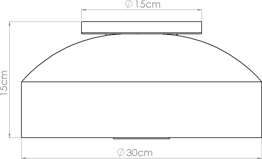 Stropní svítidlo Omiq, 1x béžové kovové stínítko, (bílý plast), (fi 30 cm)