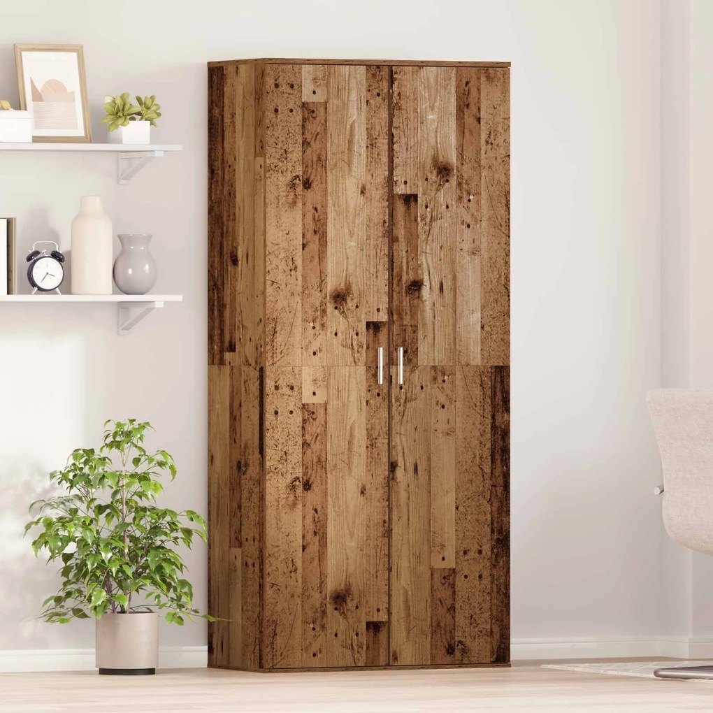 Vysoký bufet 80 x 39 x 178 cm Kompozitní dřevo Staré dřevo 3365570