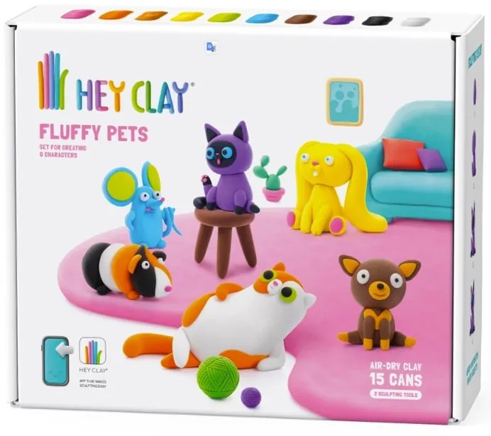 Hey Clay Modelína Hey Clay Fluffy Pets