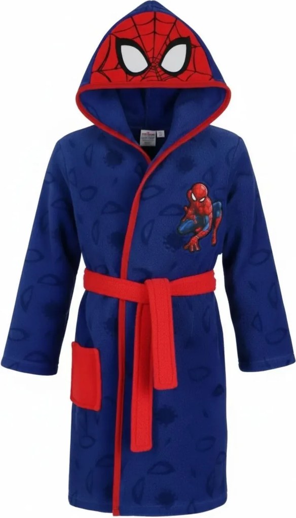 Chlapecký coral fleece župan s kapucí Spiderman, 110 / 116