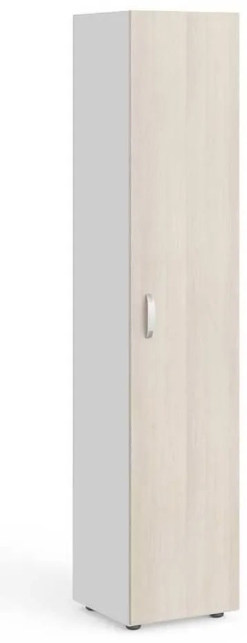 Vysoká skříň Manager 39,9 x 42,2 x 196,5 cm, pravá, akát světlý / bílá